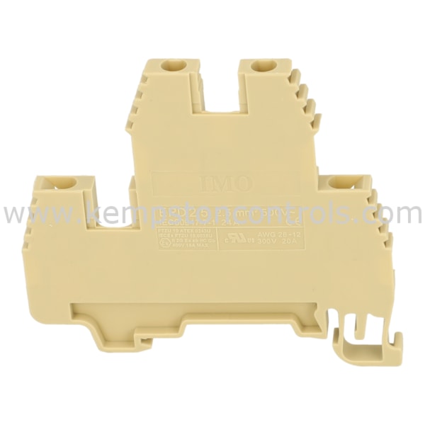IMO ERD2.5VBEIGE IMO SCREW CLAMP TERMINAL 2.5MM, 300V, 20A, DOUBLE DECK BEIGE, WITH LINK 317120I ...