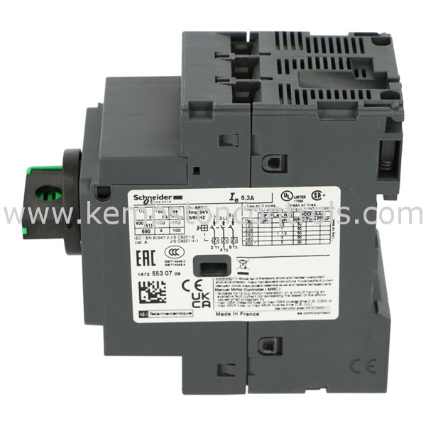 Schneider GV2L10 SCHNEIDER MOTOR CIRCUIT BREAKER, MAGNETIC, 6.3A, SCREW ...