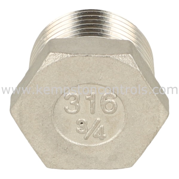 Other HP12 NERO PIPELINE 3/4" BSPT M HEX HEAD PLUG 150LB 316SS | Kempston Controls