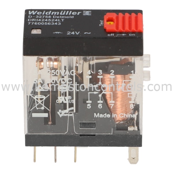 Weidmuller 7760056343 WEIDMULLER 24V RELAY, 2 CONTACTS, 5 A, FLAT BLADE ...