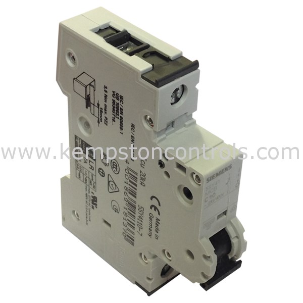 Siemens 5SY4110-7 10AMP MCB TYPE C | Kempston Controls