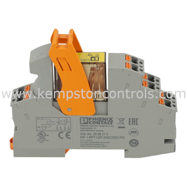 Phoenix 2908215 PHOENIX RELAY MODULE, PUSH-IN CONNECTION, 2 CHANGEOVER ...