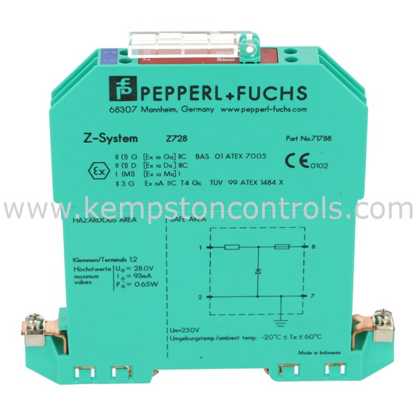 Pepperl + Fuchs Z 728 ZENER BARRIER | Kempston Controls