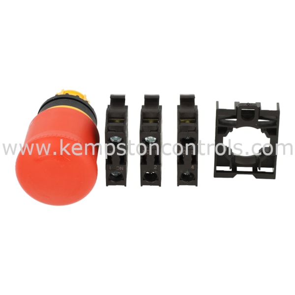 Eaton Moeller M22-PVT-K12 MOELLER M22 MODULAR PUSHBUTTON, TWIST TO RELEASE EMERGENCY STOP, 22 ...