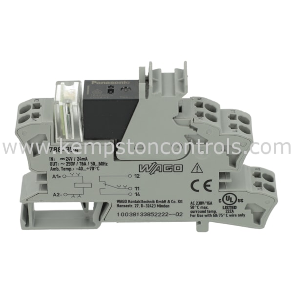 WAGO 788-354 WAGO RELAY SOCKET WITH RELAY ALZ, EACH 1 CHANGEOVER ...