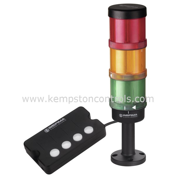 WERMA 649.000.03 WERMA ANDON LIGHT TOWER, KS72, GREEN/YELLOW/RED, 115 ...