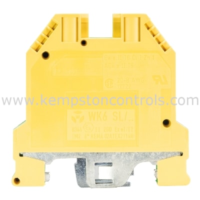 Wieland 54.506.9055.0 WIELAND 6MM TERMINAL BLOCK, WK6 SL/U, EARTH TERMINAL | Kempston Controls