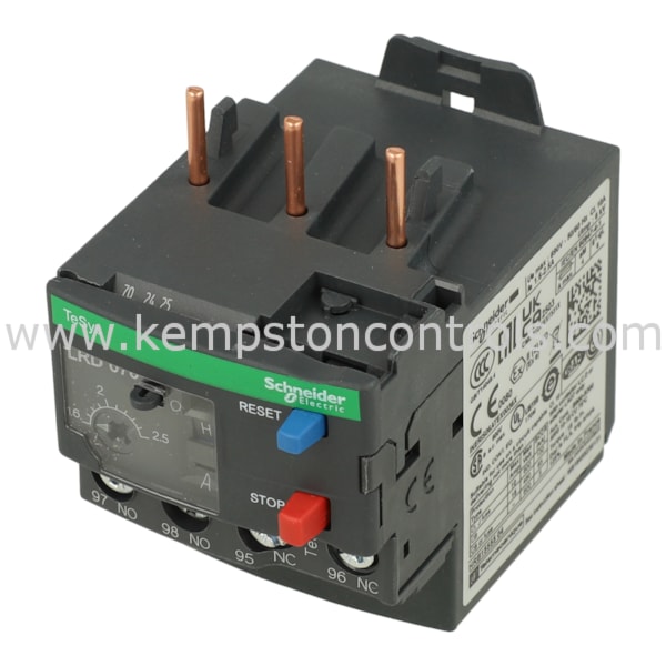 Schneider LRD076 SCHNEIDER TESYS LRD THERMAL OVERLOAD RELAY, 1.6 TO 2.5 ...