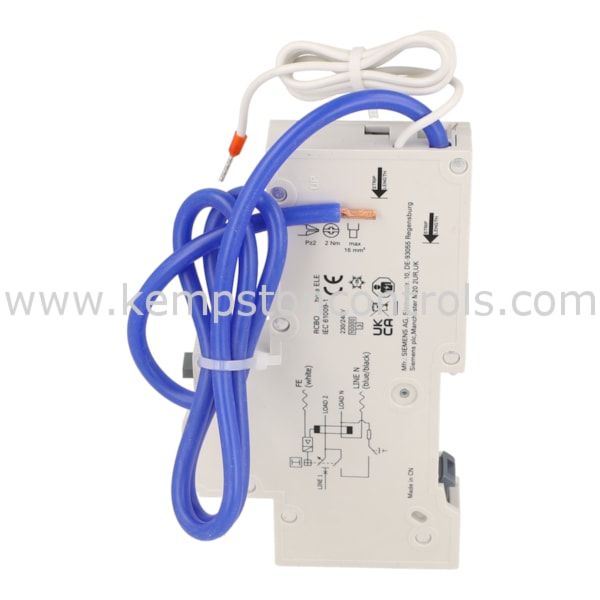 Siemens 5SU9304-6KK16 SIEMENS RCBO 10 KA, 1P+N, TYPE A 30 MA, B CHAR, IN 16 A, UN AC 230 V ...