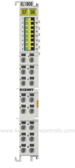 Beckhoff KL1808 BECKHOFF BUS TERMINAL, 8 CHANNEL DIGITAL INPUT, 2 WIRE ...