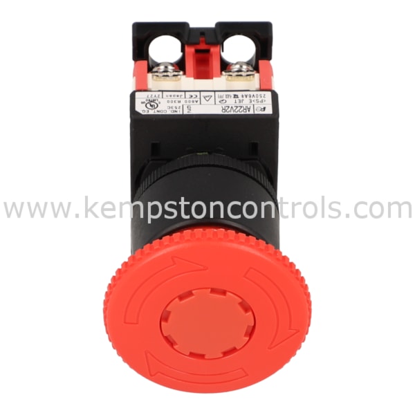 Fuji AR22V2R-11RZ9 FUJI P/B EM-STOP PUSH-LOCK TURN-RESET (40MM DIA) 1N/O+1N/C RD RESIST WTR-SBLE ...