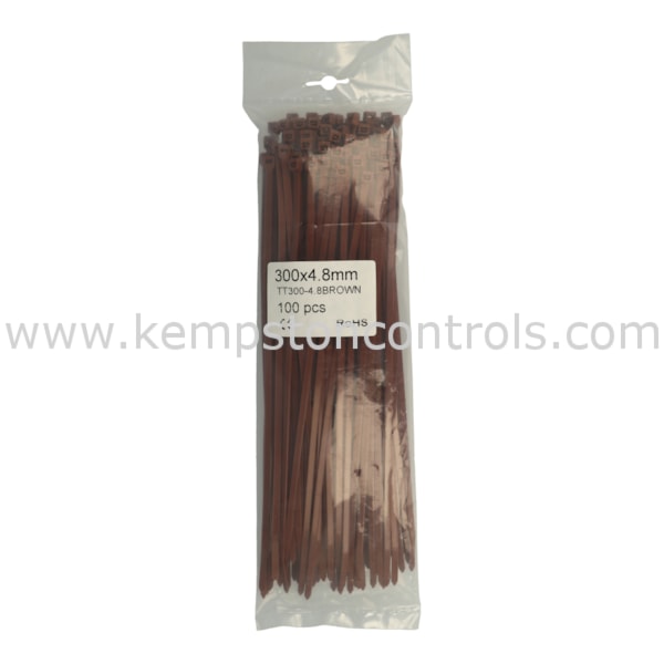 Termination Technology TT300-4.8BROWN TT NYLON CABLE TIES 300MM X 4.8MM ...