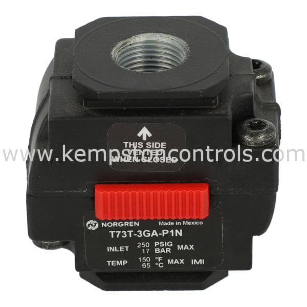 Norgren T73T-3GA-P1N NORGREN SHUT OFF VALVE, MAX PRESSURE 18 BAR ...