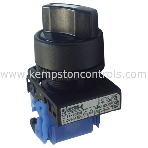 Fuji AR22PR-010B FUJI SW KNOB 2 POS SPRING RETURN 1NO BLACK | Kempston ...