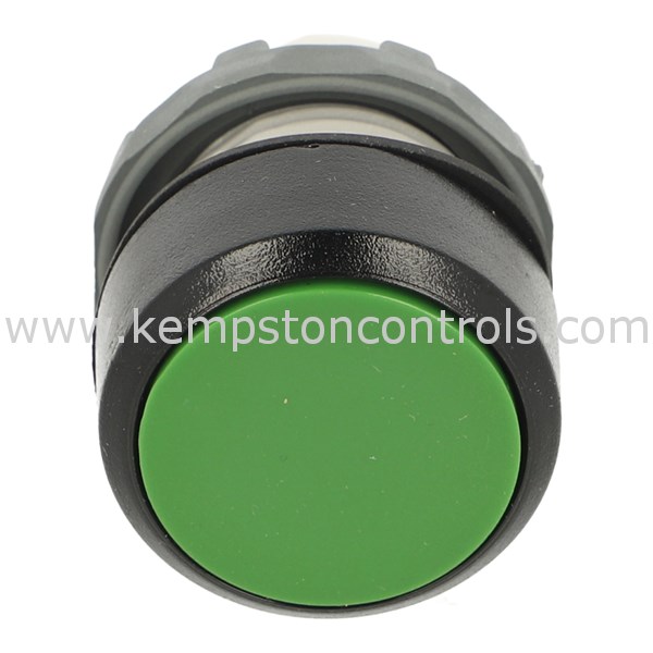 ABB 1SFA611100R1002 ABB MODULAR PUSHBUTTON, MOMENTARY, FLUSH, GREEN, NON-ILLUMINATED, BLACK ...
