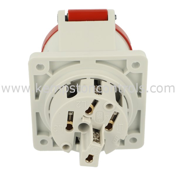 Mennekes 1399 MENNEKES RED STRAIGHT PANEL SOCKET IP44 32A 4P 400V 6H ...