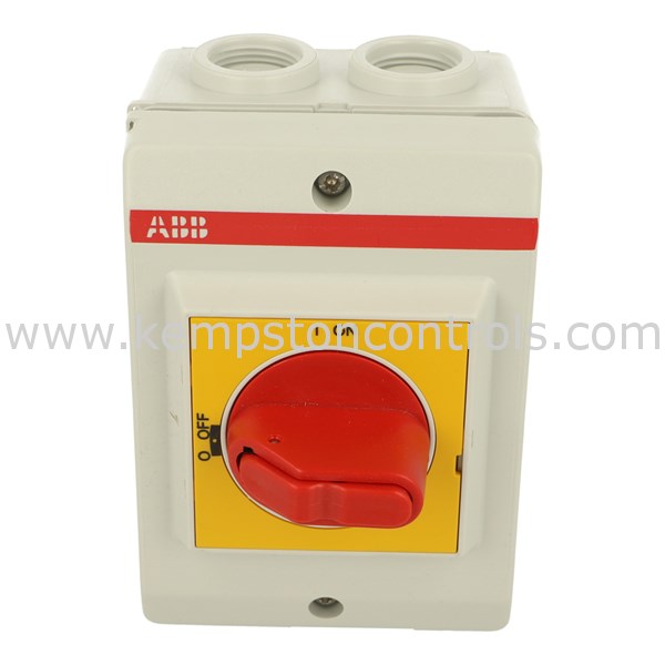 ABB OTP16BA3MS ABB ENCLOSED SWITCH DISCONNECTOR, PLASTIC, 16A, 3 POLE | Kempston Controls