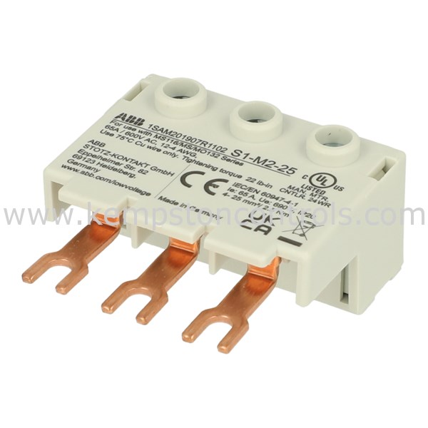 ABB 1SAM201907R1102 S1-M2-25 3-PHASE POWER INFEED BLOCK, 690VAC, 250VDC ...