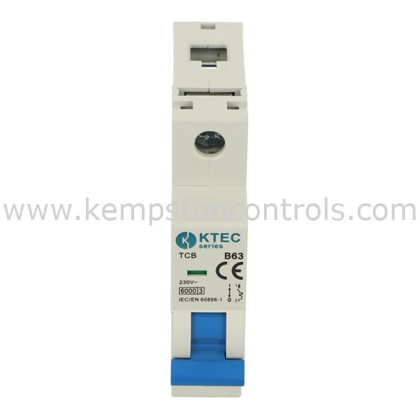 KTEC TCB 1P B63 KTEC MINIATURE CIRCUIT BREAKER, 230/240V, 6KA, 1 P0LE ...
