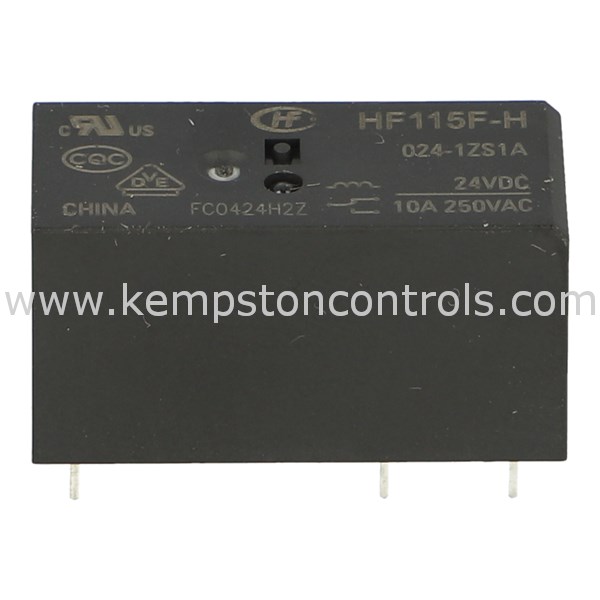 Hongfa HF115F-H 024-1ZS1 HONGFA PCB POWER RELAY, 24DC, CONTACT ARRANGEMENT 1A 1B 1C, 250V 10A ...