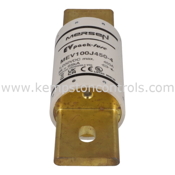 Mersen MEV100J450-4 MERSEN ROUND BODY FUSE, 450A, 1000VDC, EVPACK-FUSE ...