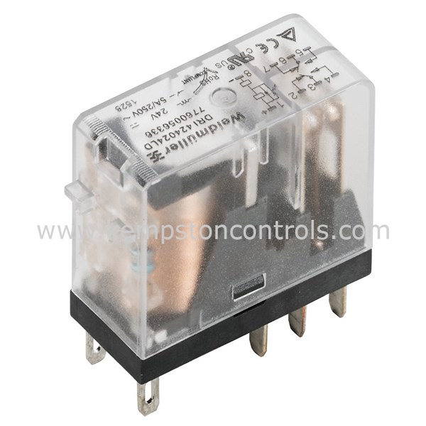 Weidmuller 7760056329 WEIDMULLER RELAY, 2CO, 24VDC, 5A, FLAT BLADE ...