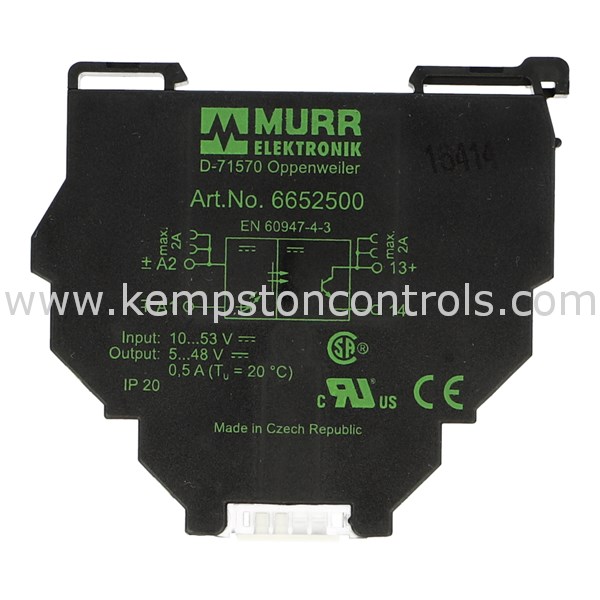 MURR 6652500 MURR MIRO TR 24VDC FK 4P OPTO-COUPLER MODULE IN: 53 VDC ...