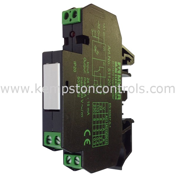 MURR 51120 MURR RMMDU 11/24 OUTPUT RELAY IN: 24 VDC - OUT: 250 VAC/DC ...
