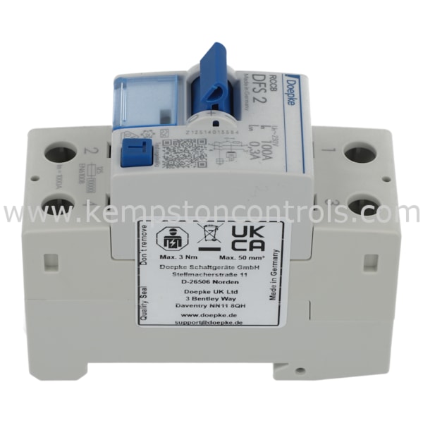 Doepke 100-2/0.30.DFS2-A DOEPKE RCCB 2 POLE 2 MODULE 100A 300MA TYPE A ...