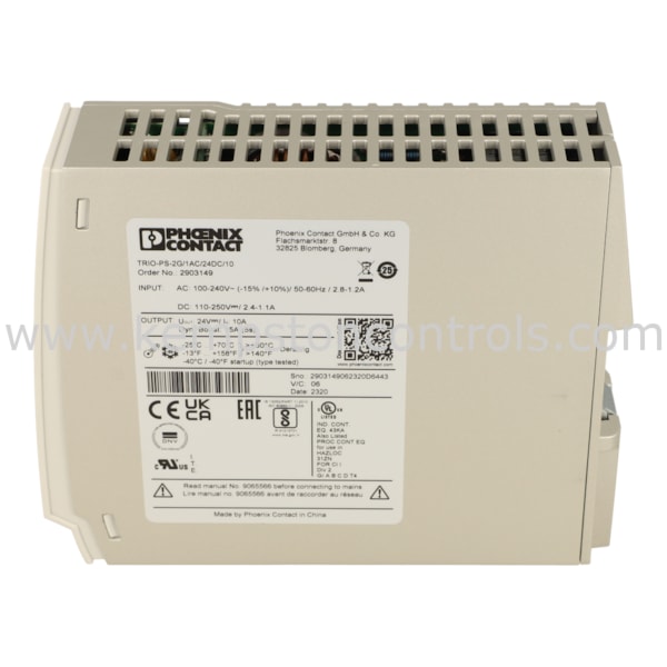 Phoenix 2903149 PHOENIX POWER SUPPLY, PRIMARY SWITCHED, PUSH-IN CONN ...