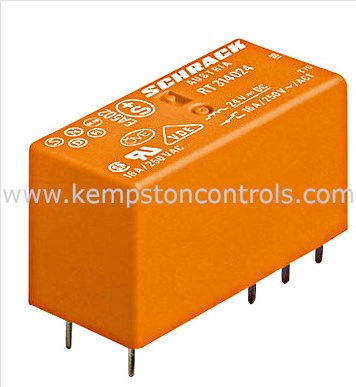 Schrack RT424012 PCB RELAY, 2 CONTACTS, 12VDC COIL, 8A, PINNING 5MM ...
