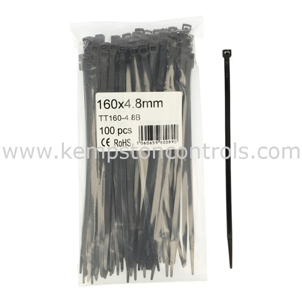 Termination Technology TT160-4.8B NYLON CABLE TIES 160MM X 4.8MM BLACK ...