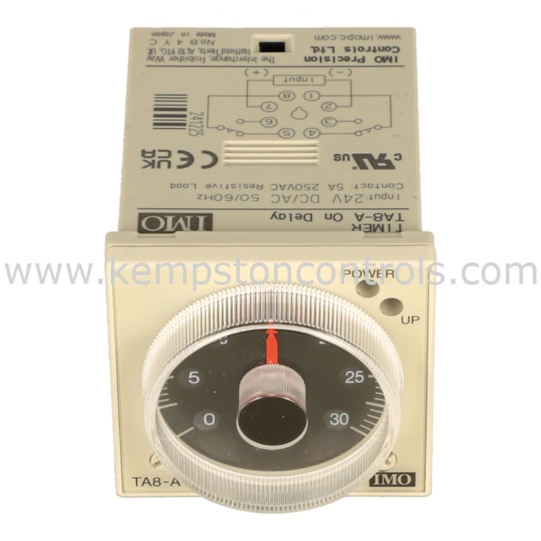 IMO TA8-A 24AC/DC IMO PANEL MOUNT TIMER 0.05S-60HR DOUBLE POLE CO 5A 8 PIN OCTAL ON-DELAY ...