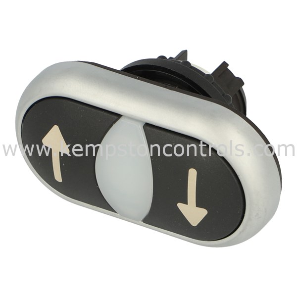 Eaton Moeller M22-DDL-S-X226/X26 MOELLER DOUBLE ACTUATOR PUSHBUTTON, NON-FLUSH, MOMENTARY, WHITE ...