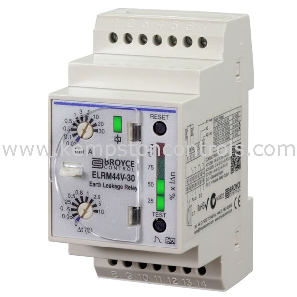Broyce Control ELRM44V-30 115/230VAC BROYCE EARTH LEAKAGE RELAY ...