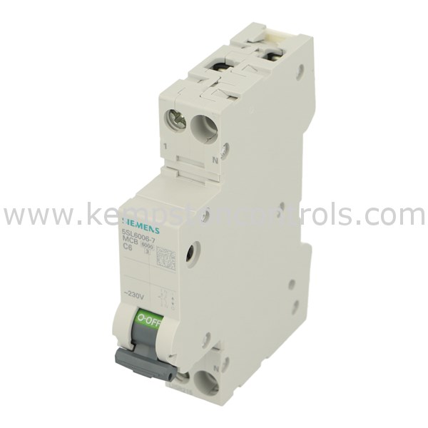 Siemens 5SL6006-7 SIEMENS MINIATURE CIRCUIT BREAKER, 230V, 6KA, 1+N ...