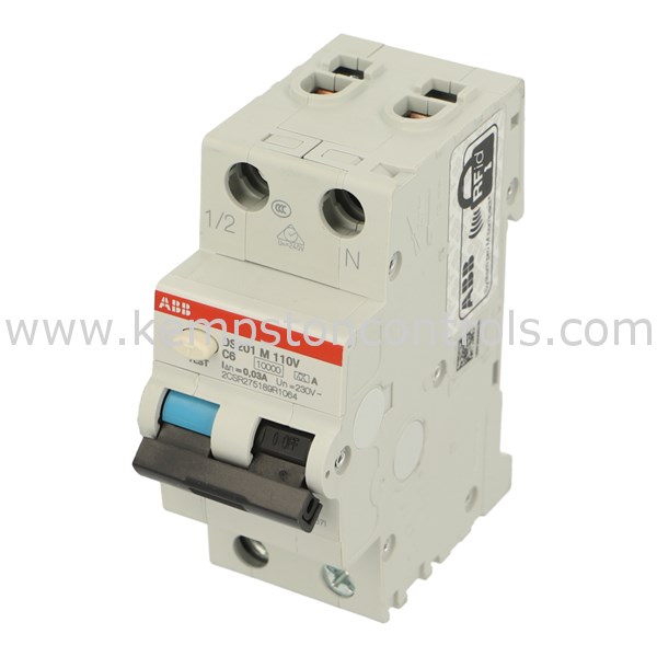 ABB 2CSR275189R1064 ABB RCBO, 6A, 2 POLE, 1 PROTECTED POLE, 10KA, A ...