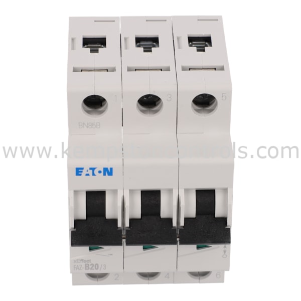 Eaton Moeller FAZ-B20/3 MOELLER MCB, 20A, B-TYPE, TP, 15KA | Kempston Controls