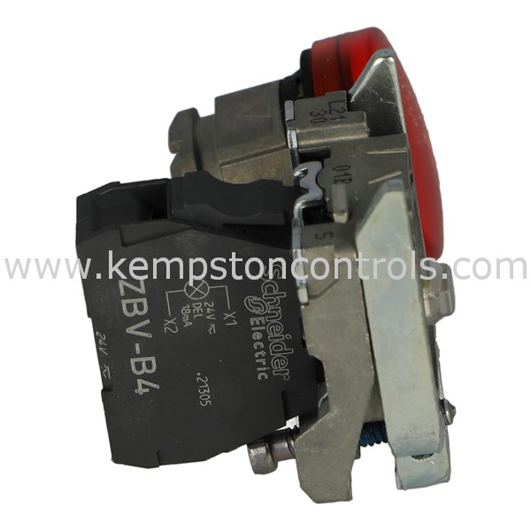 Schneider XB4BVB4 SCHNEIDER HARMONY XB4, PILOT LIGHT, METAL, RED, Ø22 ...