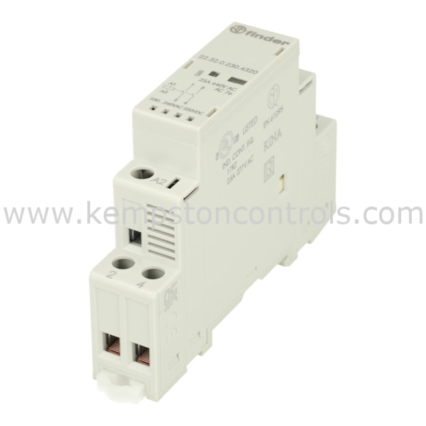 Finder 22.32.0.230.4320 FINDER MODULAR CONTACTOR, 25A, 2P, AC 50/60HZ ...