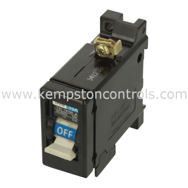 Fuji CP31DI/15W FUJI CIRCUIT PROTECTOR, 1 POLE, 15 AMP, INST +AUX SWITCH | Kempston Controls