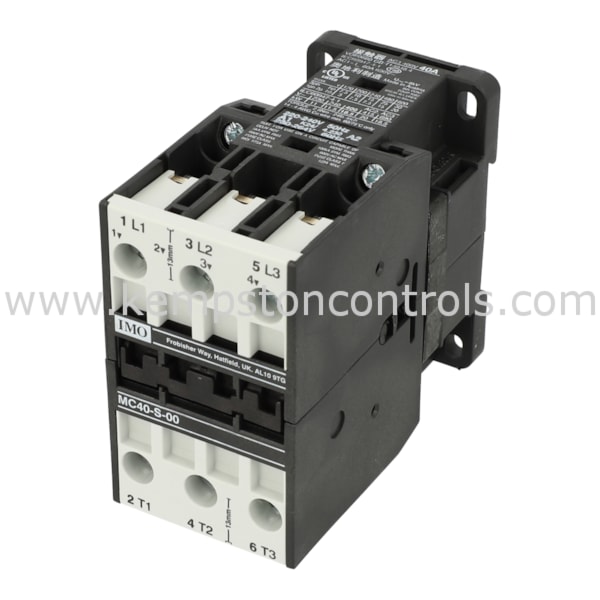IMO MC40-S-00230 IMO CONTACTOR 3 POLE OPEN 18.5KW40A AC3, 230V AC COILOVERLOAD = MCOR-2 ...