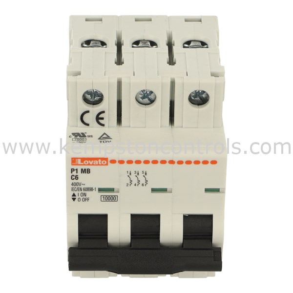 Lovato P1MB3PC06 LOVATO MINIATURE CIRCUIT BREAKER 3P CURVE C 6A ...