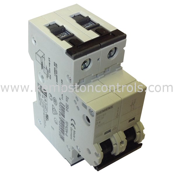 Siemens 5SY4204-8 10kA DP MCB D TYPE 4A | Kempston Controls