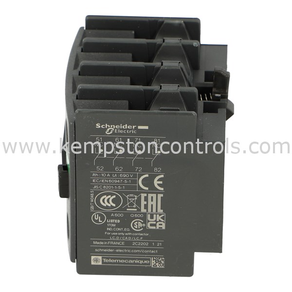 Schneider LADN04 SCHNEIDER TESYS D - AUXILIARY CONTACT BLOCK - 4 NC ...