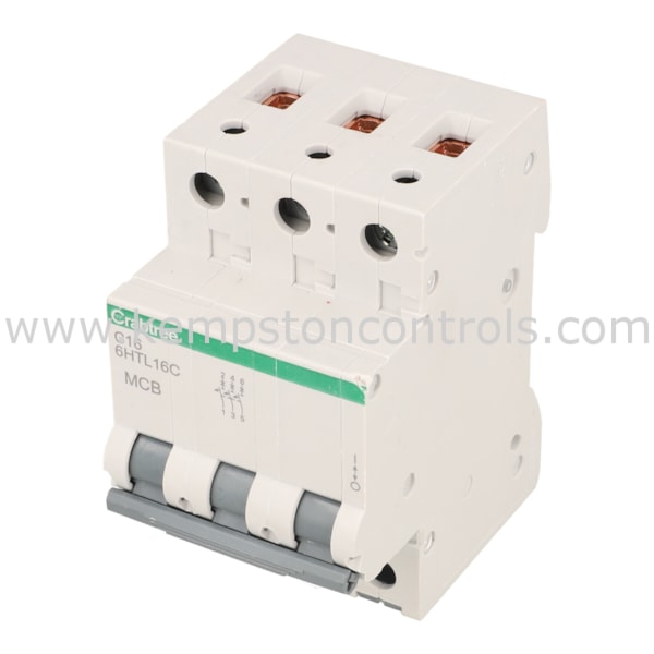 Crabtree 6HTL16C CRABTREE LOADSTAR, 16A ,TRIPLE POLE, 10KA, C CURVE, MINIATURE CIRCUIT BREAKER ...