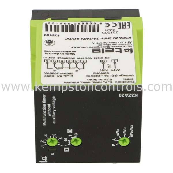Tele K3ZA20 3MIN 24-240V AC/DC TELECONTROL TIMER RELAY, 5 FUNCTIONS ...