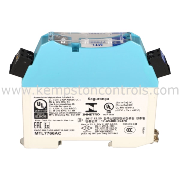 Eaton MTL MTL7766AC EATON MTL SAFETY BARRIER, DIN RAIL MOUNTING, 12V ...