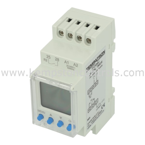 Tempatron TFDRMU TEMPATRON MULTIFUNCTION DIGITAL TIMER, DIN RAIL LCD , 24-240VAC/DC, IP20, 50 ...