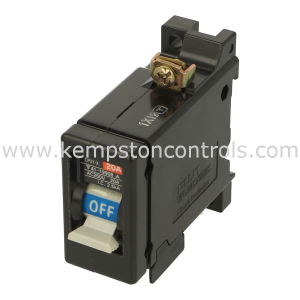 Fuji CP31/20XW FUJI CIRCUIT PROTECTOR, 1 POLE, 20 AMP+AUX SWITCH RAIL MOUNTING | Kempston Controls
